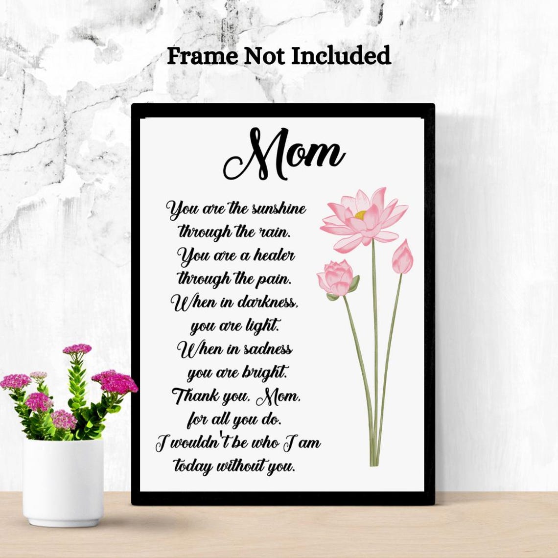 Mother's Day Poem Art Print: Sentimental Gift for Mom - Etsy