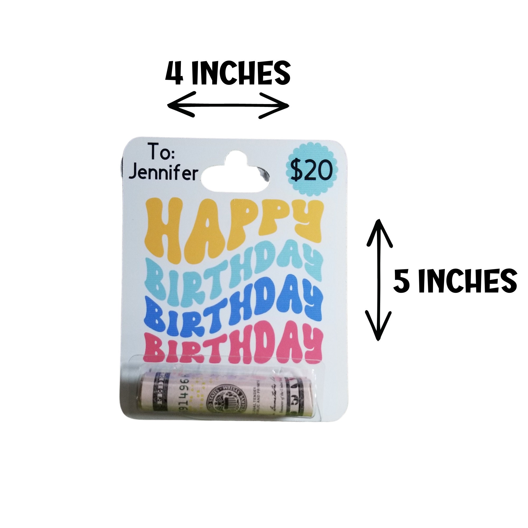 Personalized Birthday Money Holder Card Unique Birthday Gift - Etsy