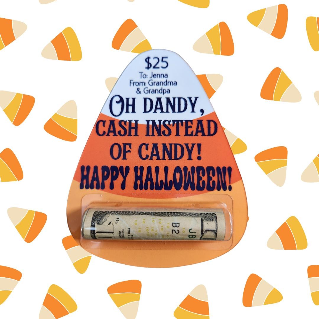 Candy Corn Halloween Money Card, Gift for Kids, Teens - Etsy