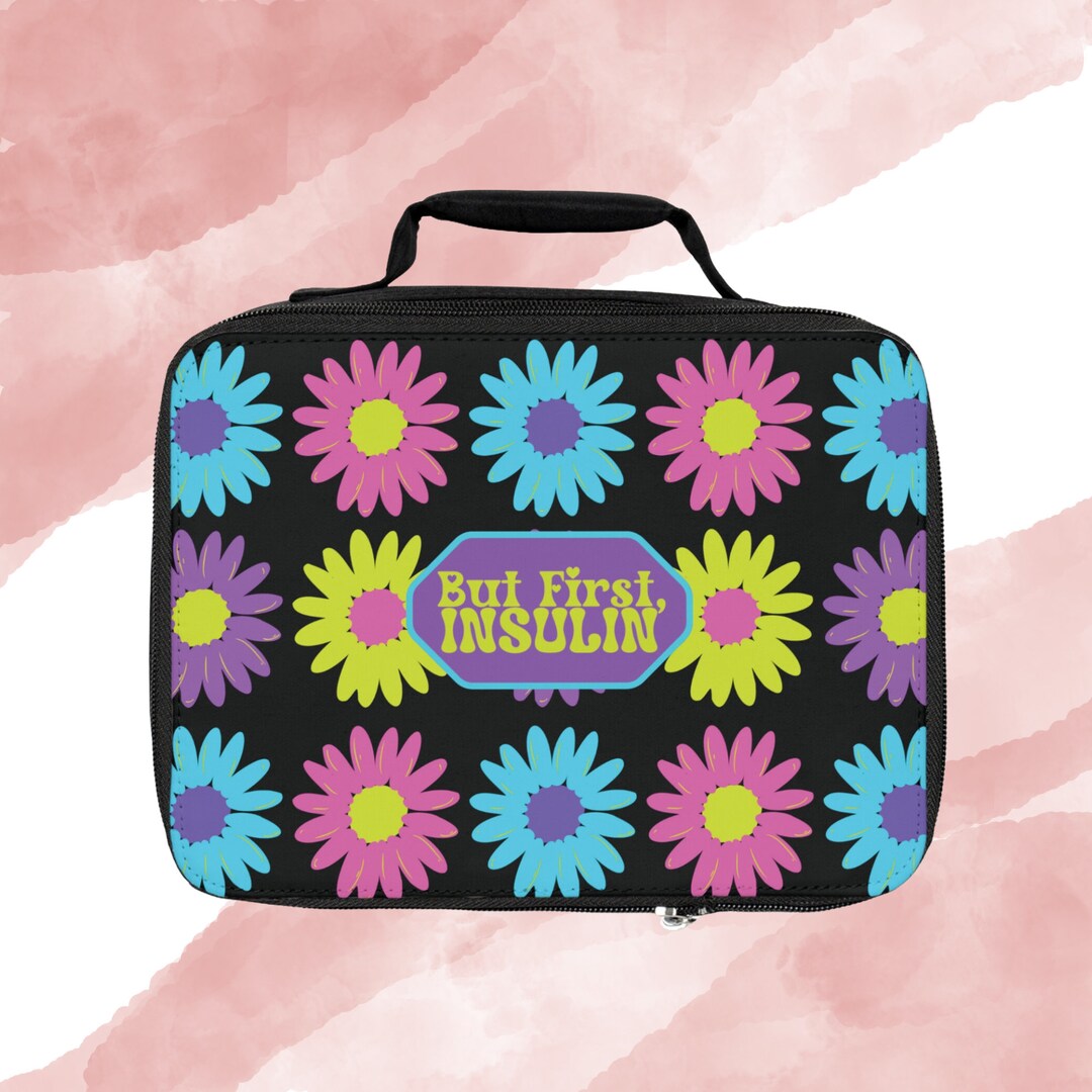 Diabetes Supplies Bag, but First Insulin Bag, Floral Diabetes Bag, Gift ...