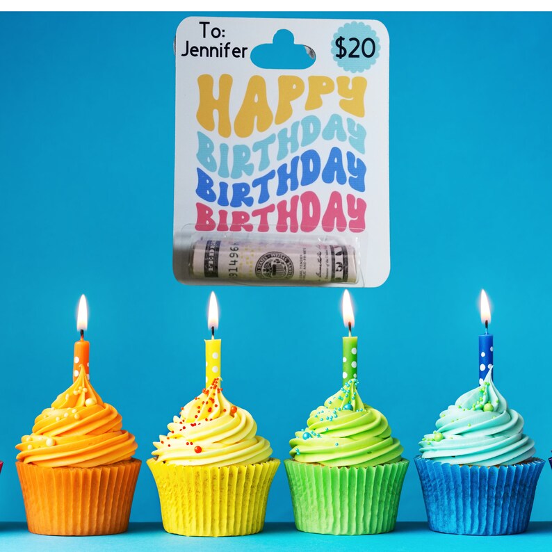 Personalized Birthday Money Holder Card Unique Birthday Gift - Etsy