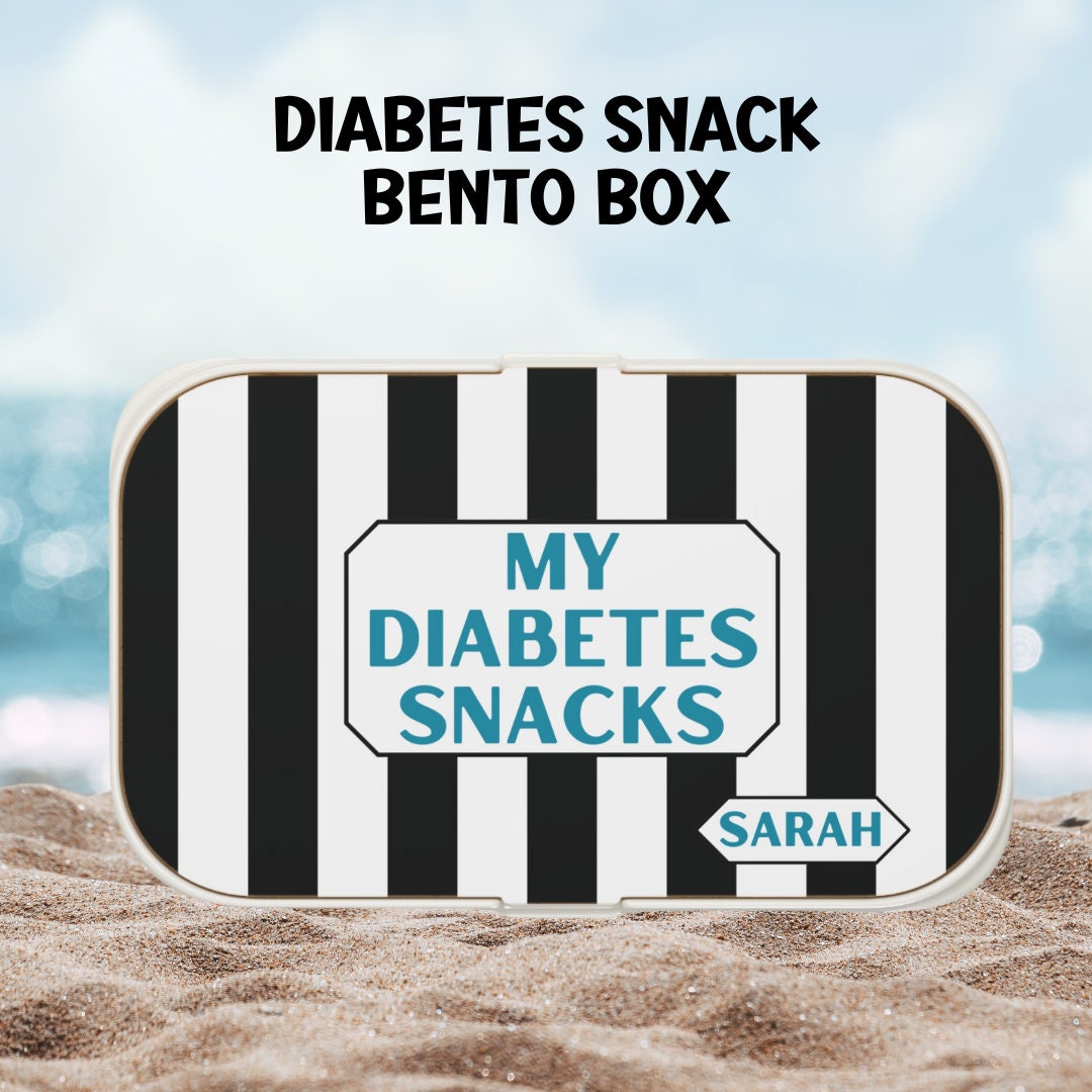 Diabetes Snacks Bento Lunch Box, Personalized Snack Box, Diabetes Gift ...