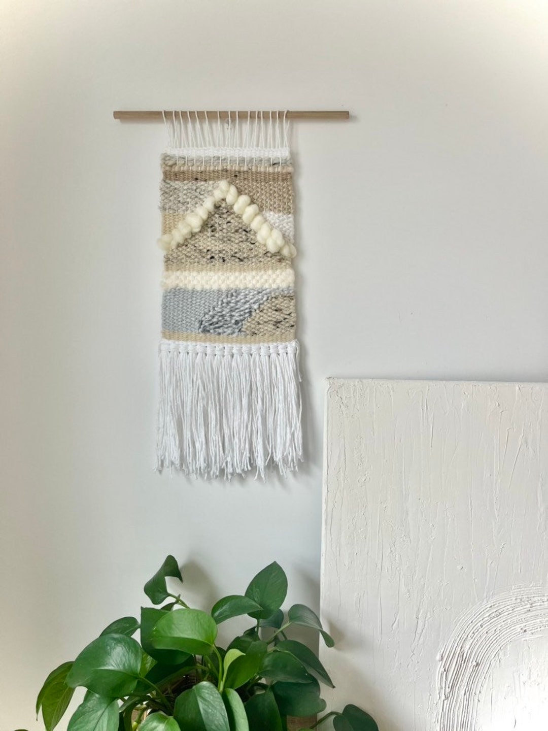 Pyramid Weaving | Minimal Weaving | Neutral Weaving - Etsy