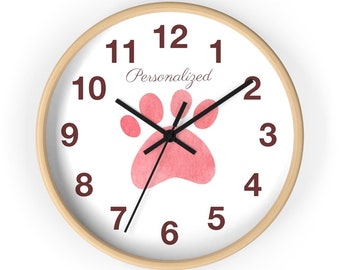 Paw Print Clock - Etsy