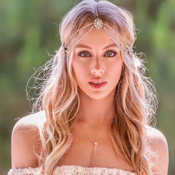 Bridal Forehead Band Etsy