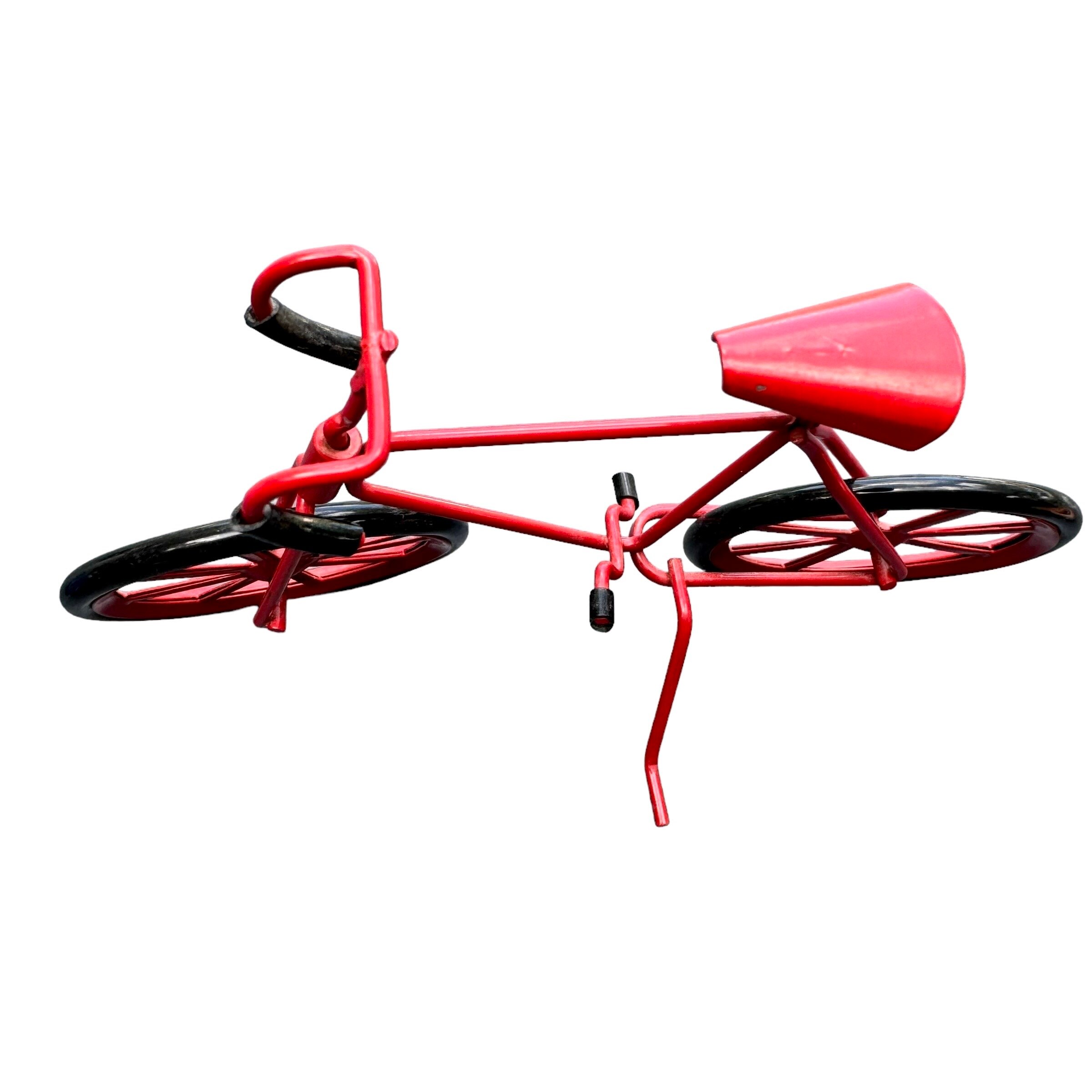 Vintage Miniature Red Bicycle | 1990s Tiny Bike Decor | Christmas ...