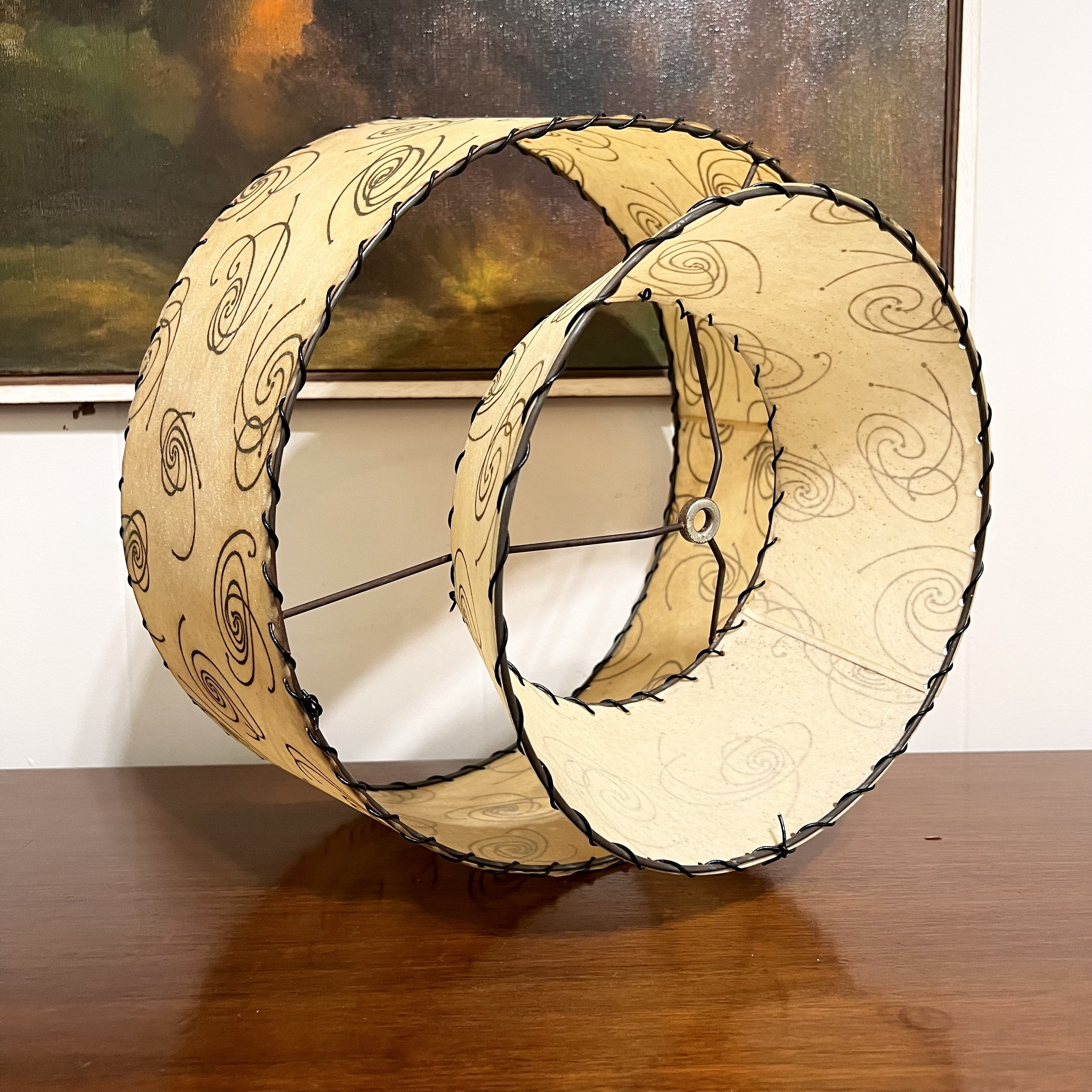 Vintage 1950s Atomic Two Tiered Fiber Glass Lamp Shade - Etsy