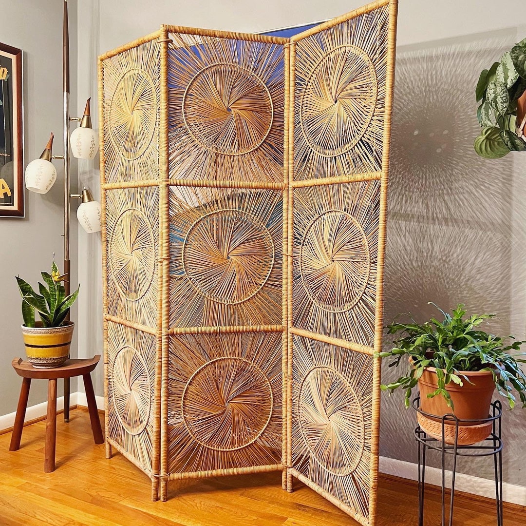 Vintage Rattan Room Divider at Raymond Eudy blog