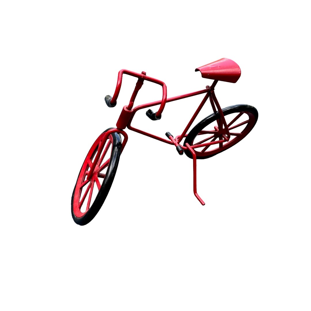 Vintage Miniature Red Bicycle | 1990s Tiny Bike Decor | Christmas ...