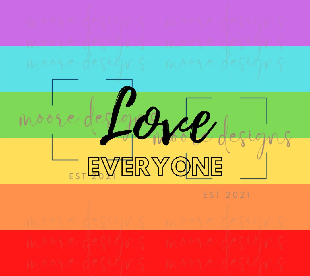 Love Everyone Rainbow Background Sublimation Image, Digital Download ...