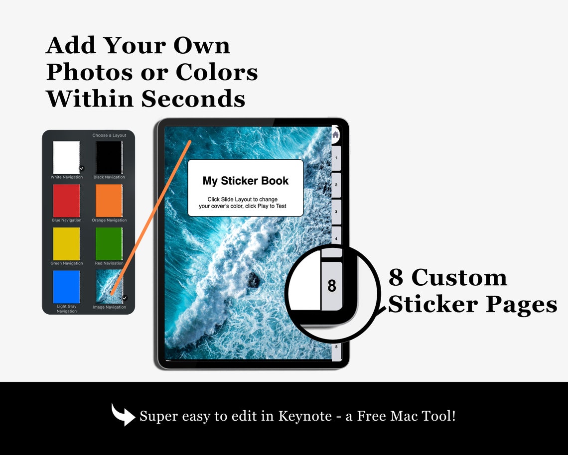 EDITABLE Sticker Book Commercial Use, Digital Sticker Book Template ...