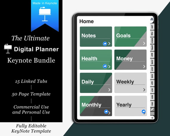 Digital Planner Template Kit Make Your Own Planner Digital | Etsy