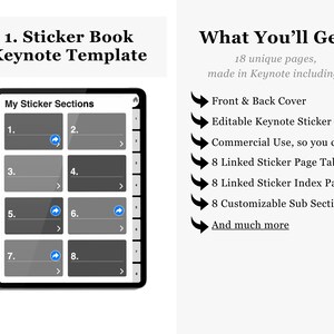 EDITABLE Sticker Book Commercial Use, Digital Sticker Book Template ...