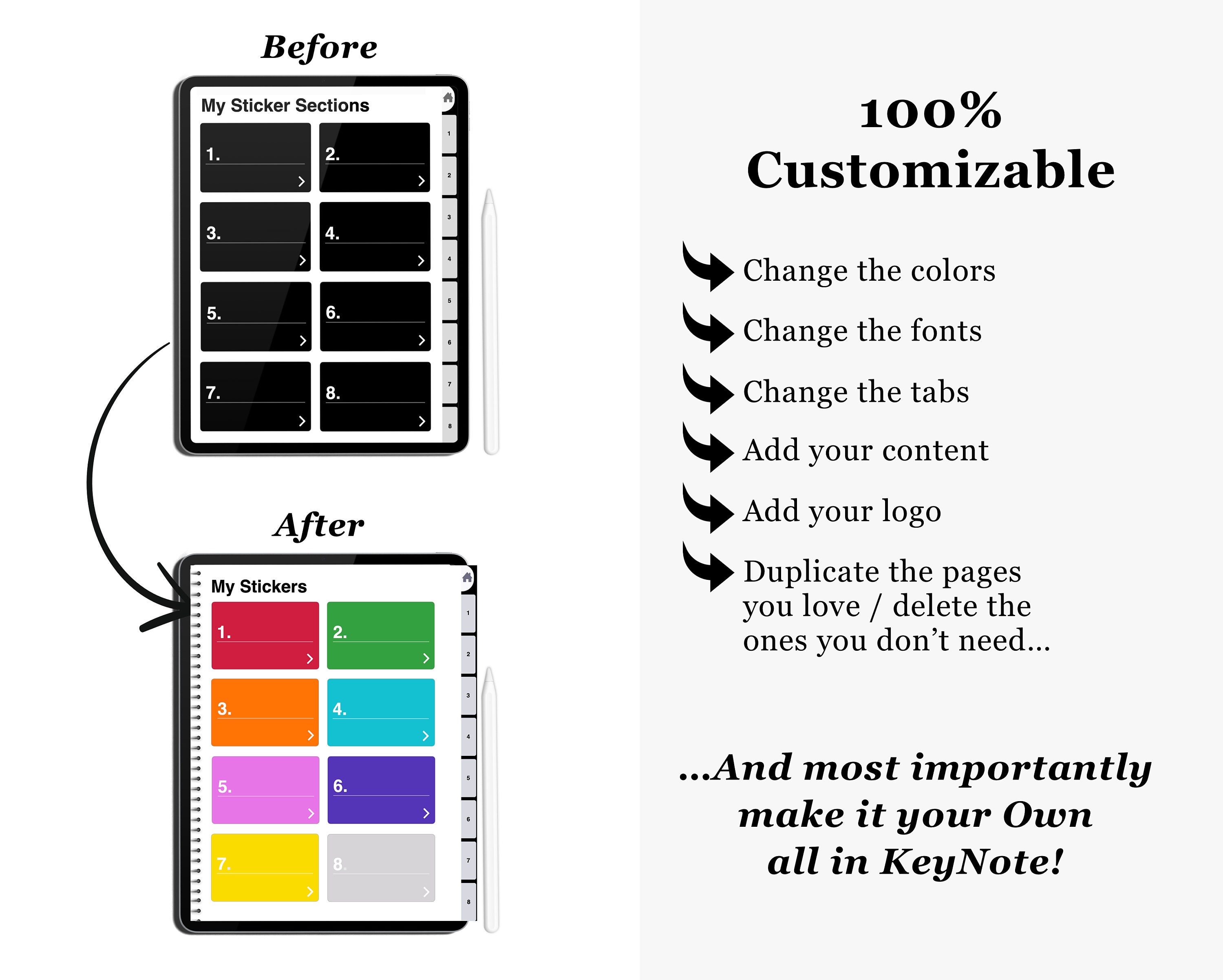 EDITABLE Sticker Book Commercial Use, Digital Sticker Book Template ...