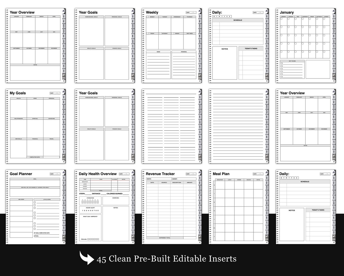Digital Planner Template Kit, Make Your Own Planner, Digital Planner ...