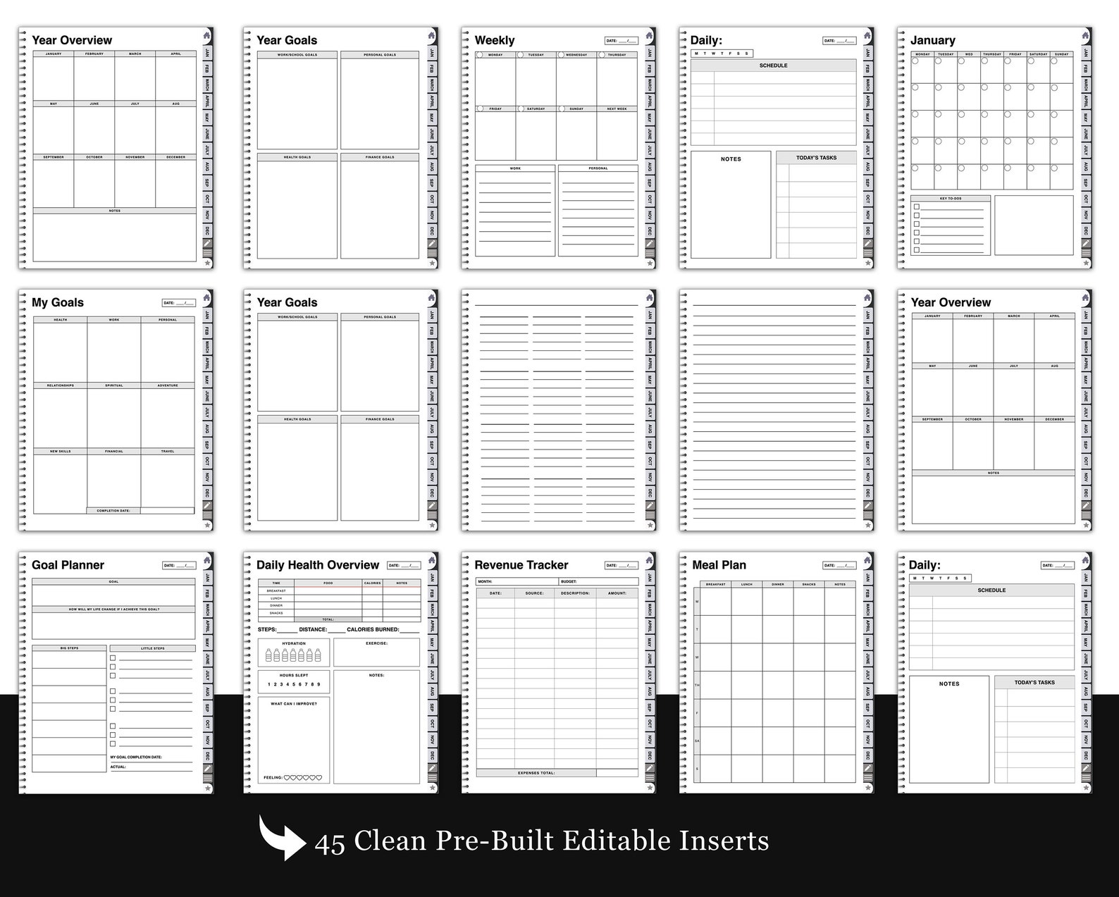 Digital Planner Template Kit, Make Your Own Planner, Digital Planner ...