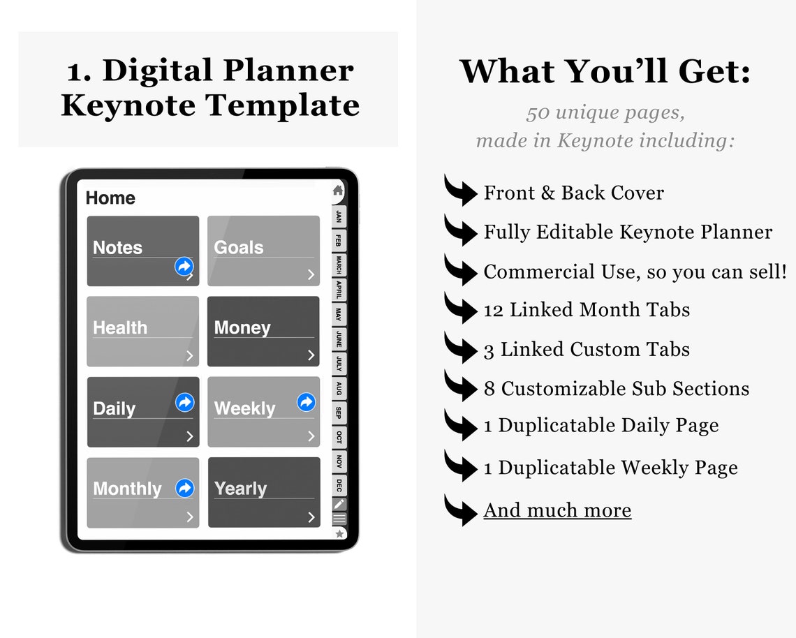Digital Planner Template Kit, Make Your Own Planner, Digital Planner ...