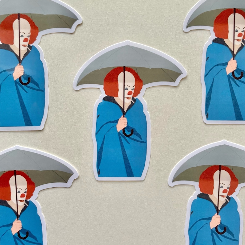 Tim Curry Pennywise Smoking A Cigarette Under Umbrella Funny - Etsy Canada