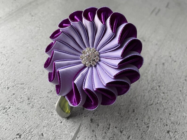 Violet Dog Show Ring Clip / Dog Show Number Holder / Satin - Etsy