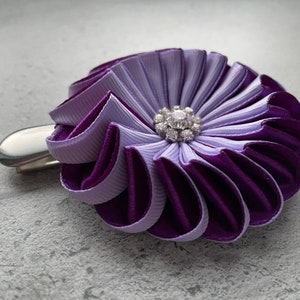 Violet Dog Show Ring Clip / Dog Show Number Holder / Satin - Etsy