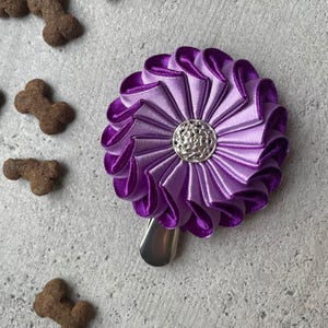 Violet Dog Show Ring Clip / Dog Show Number Holder / Satin Ribbon ...