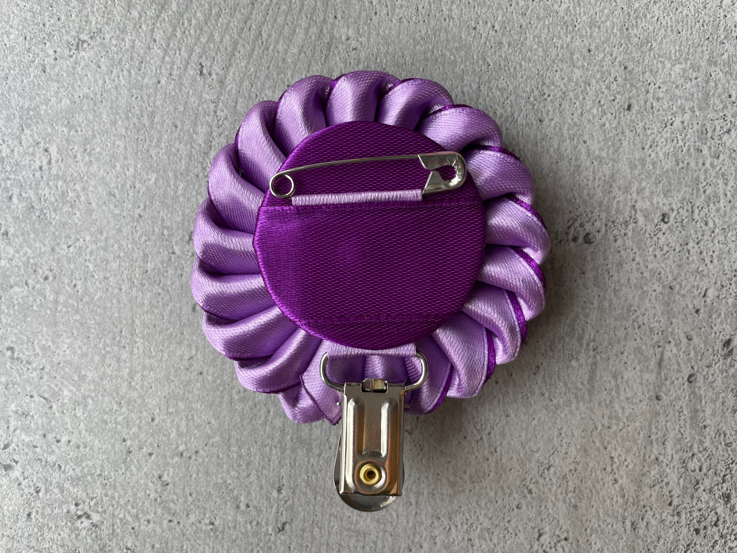 Violet Dog Show Ring Clip / Dog Show Number Holder / Satin Ribbon ...