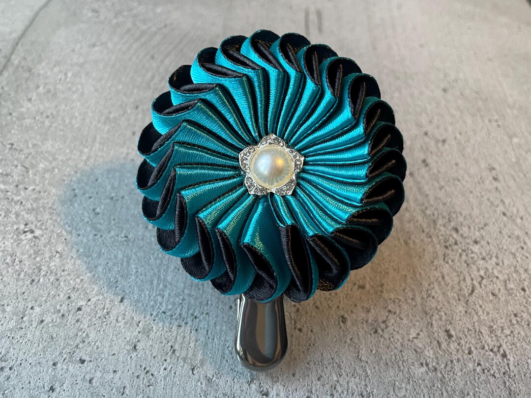 Dog Show Number Holder Hand Made of Satin Ribbon / Turquoise Dog Show ...