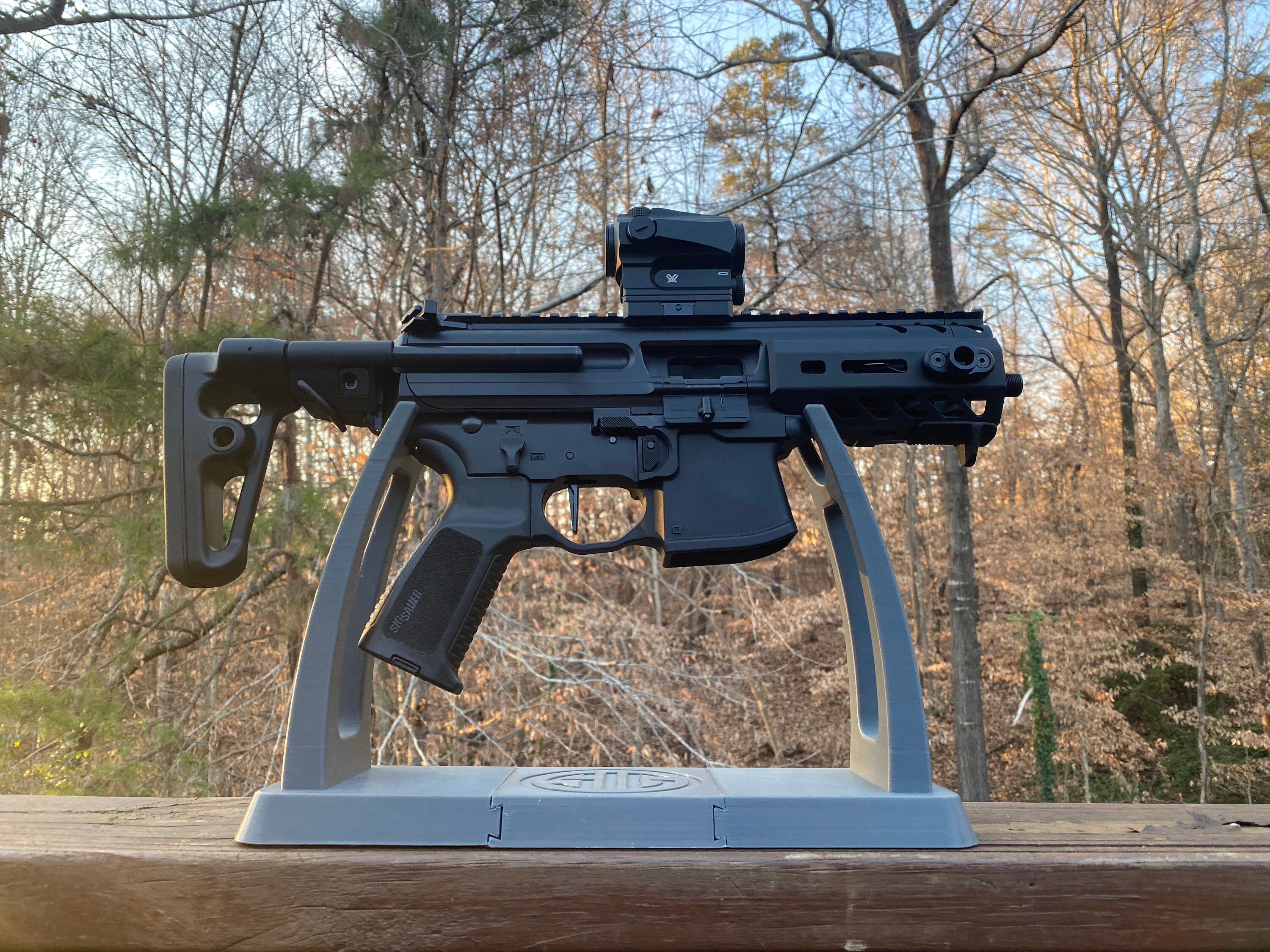 SBR Short Barrel Airsoft or Other Unit - Stand Display - MPX, MCX ...