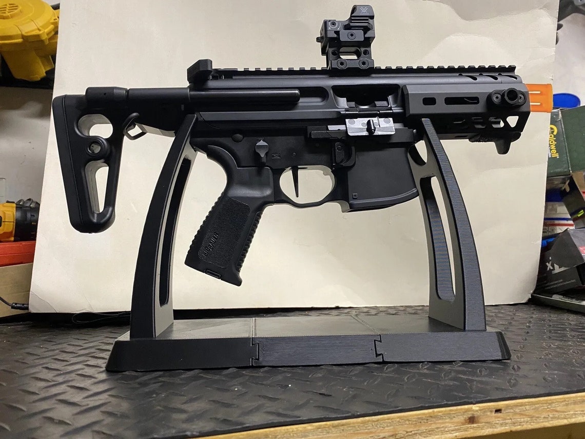 SBR Short Barrel Airsoft or Other Unit Stand Display MPX, MCX, Rattler ...