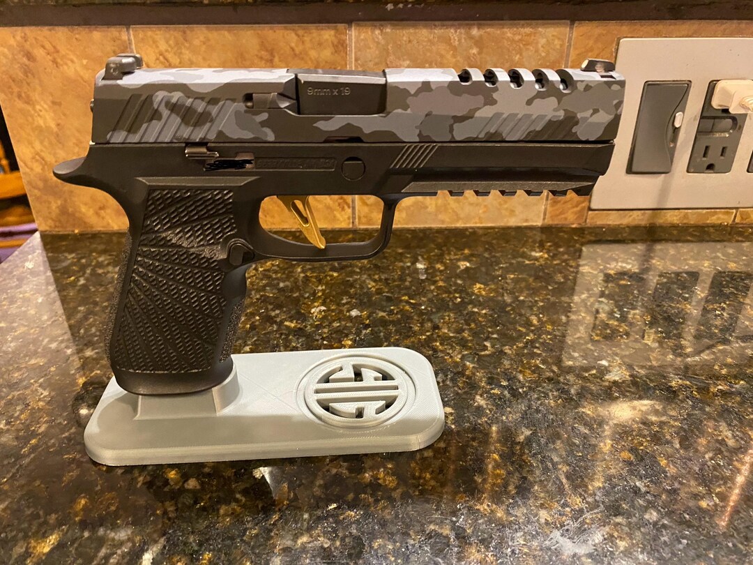 Sig Sauer Double Stack Pistol Display Stand Gunmetal Steel Fits M17 ...