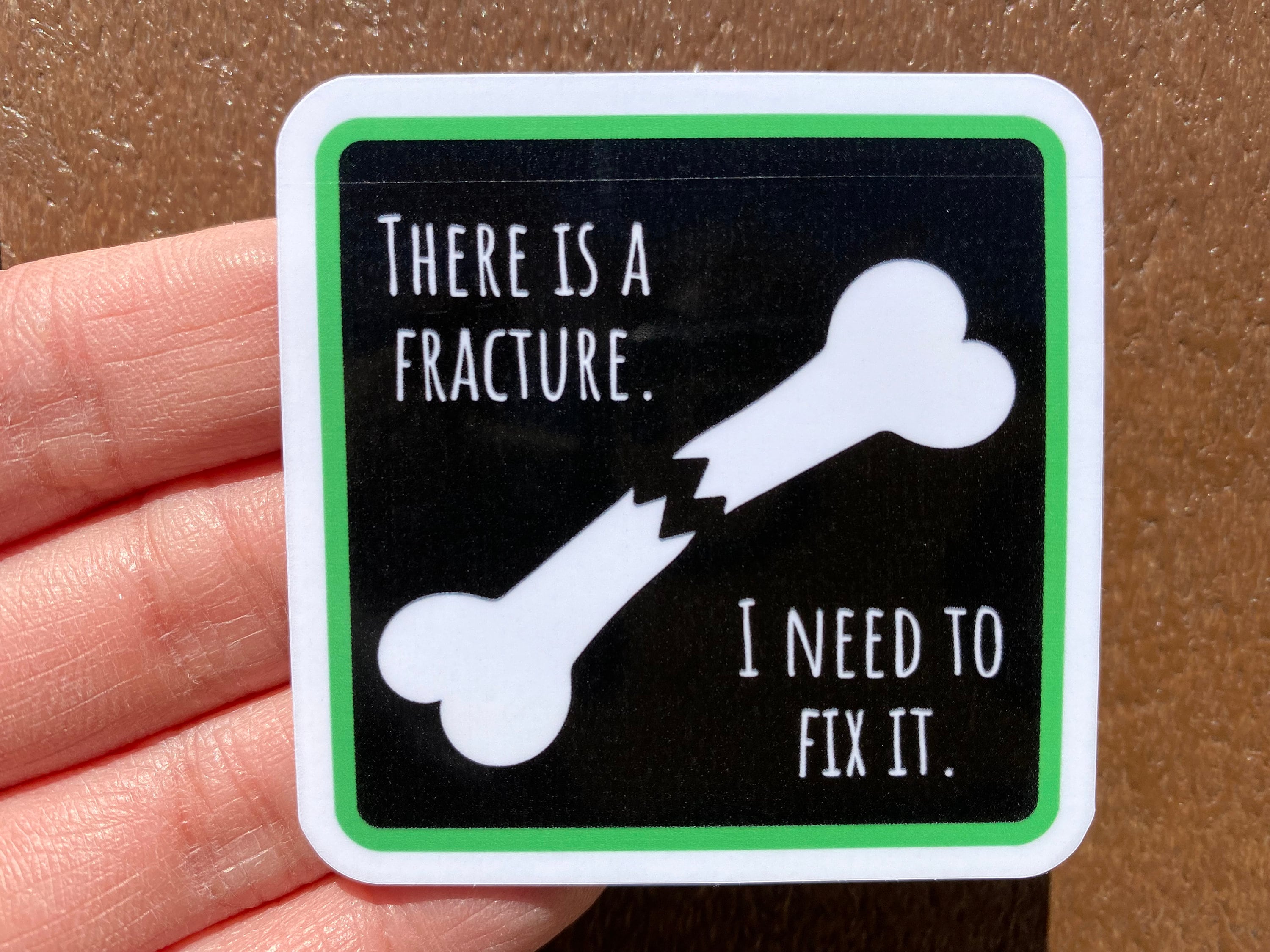 Bone Fracture Sticker (waterproof Vinyl) - Etsy