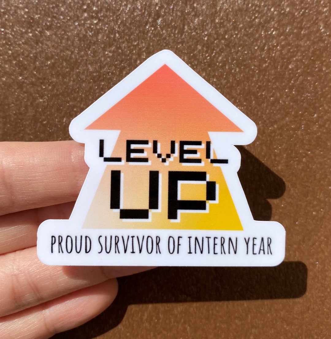 Level up Survive Intern Year Sticker (waterproof Vinyl) - Etsy