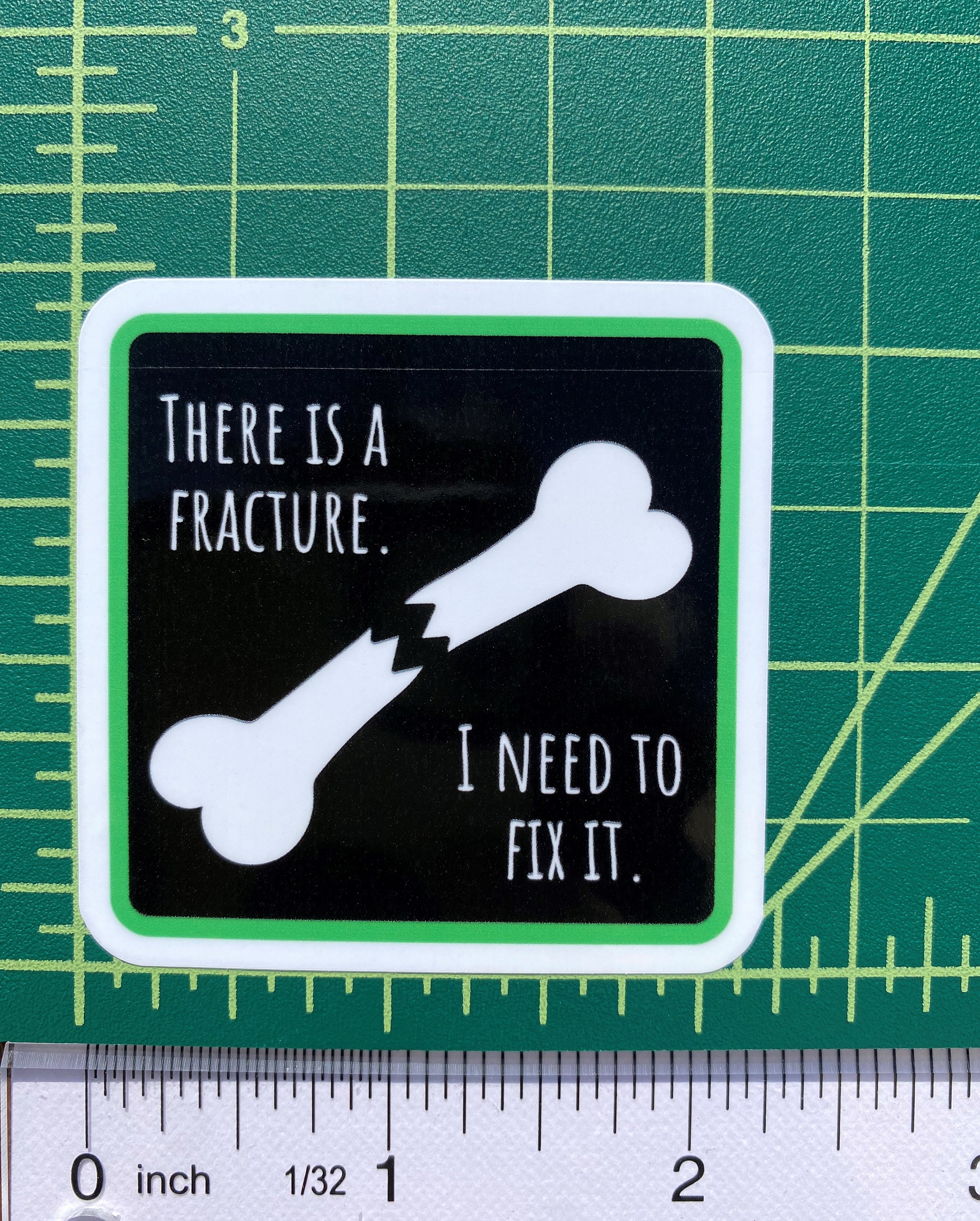 Bone Fracture Sticker (waterproof Vinyl) - Etsy