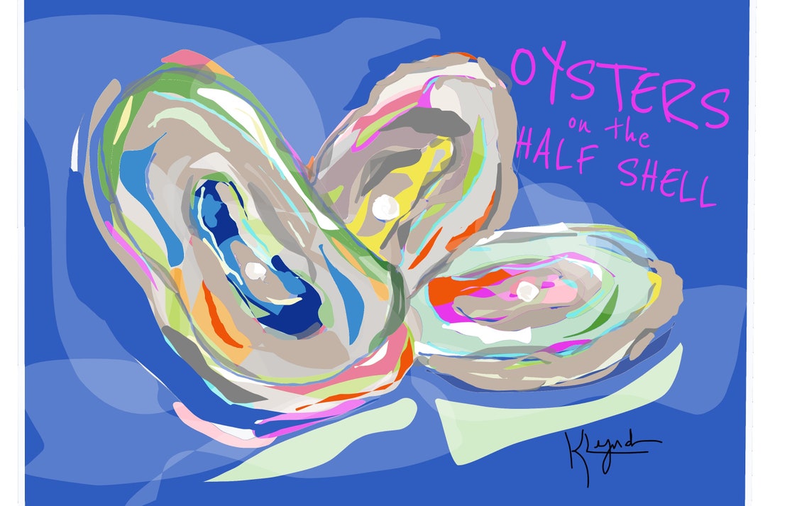 Oysters on the Half Shell - Etsy