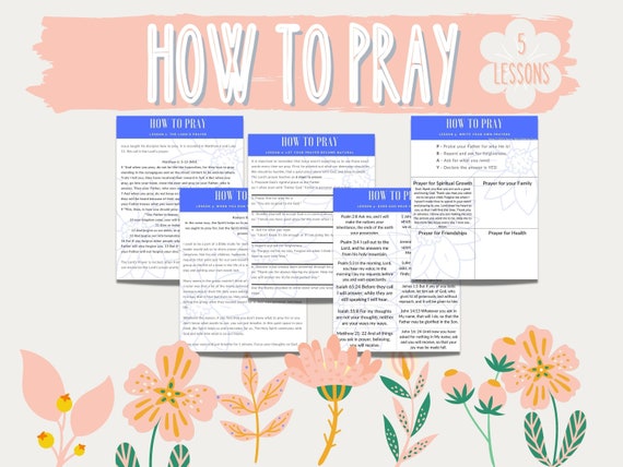 How to Pray: Prayer Guide - Etsy