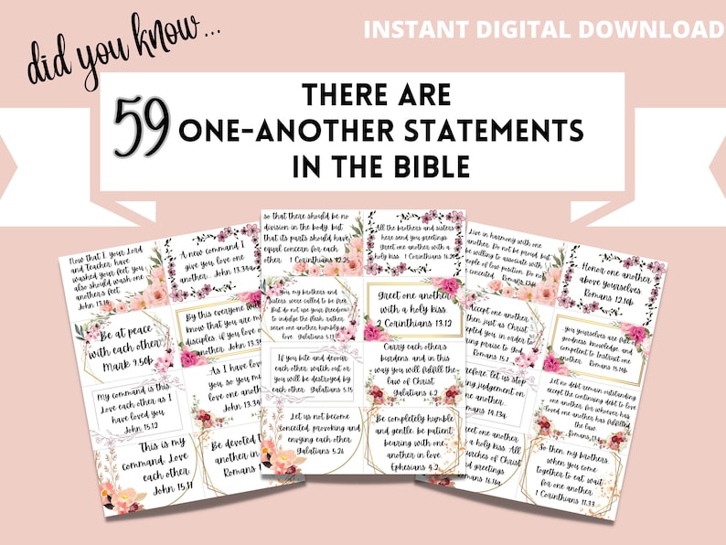 59 One Another Scripture Cards - Etsy