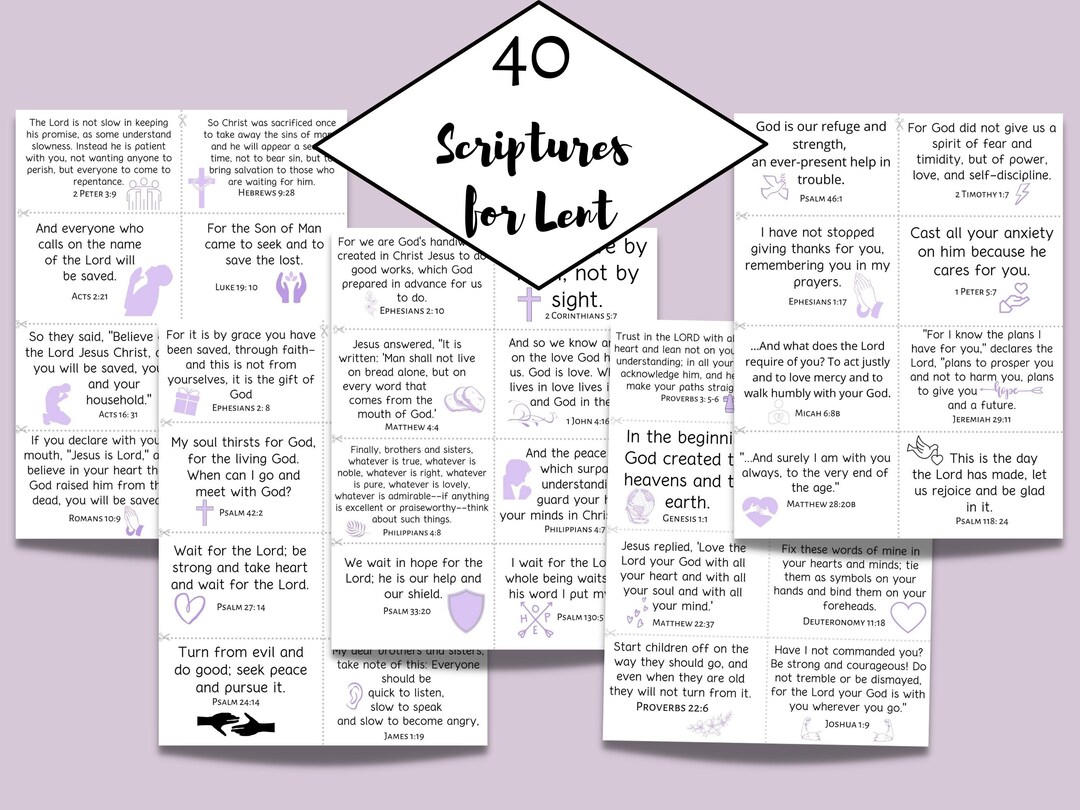 Scripture Cards for Lent - Etsy