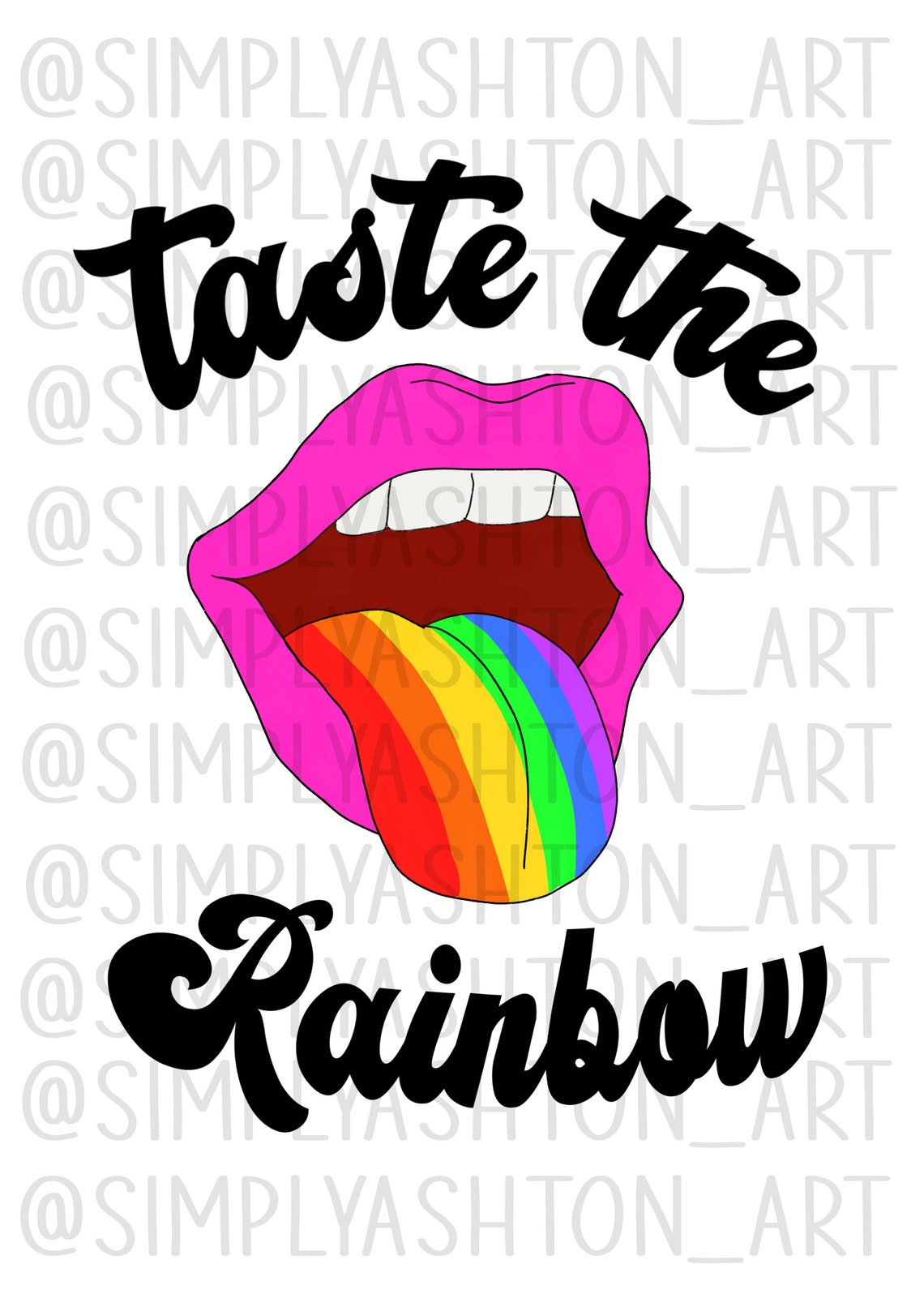 Taste the Rainbow PNG File Instant Download PNG Graphic | Etsy