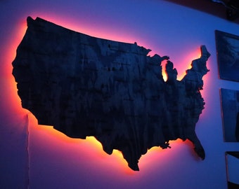 Wood Etched Map - Etsy