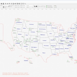 All United States National Parks Map (63 Parks) SVG, DXF, Adobe ...