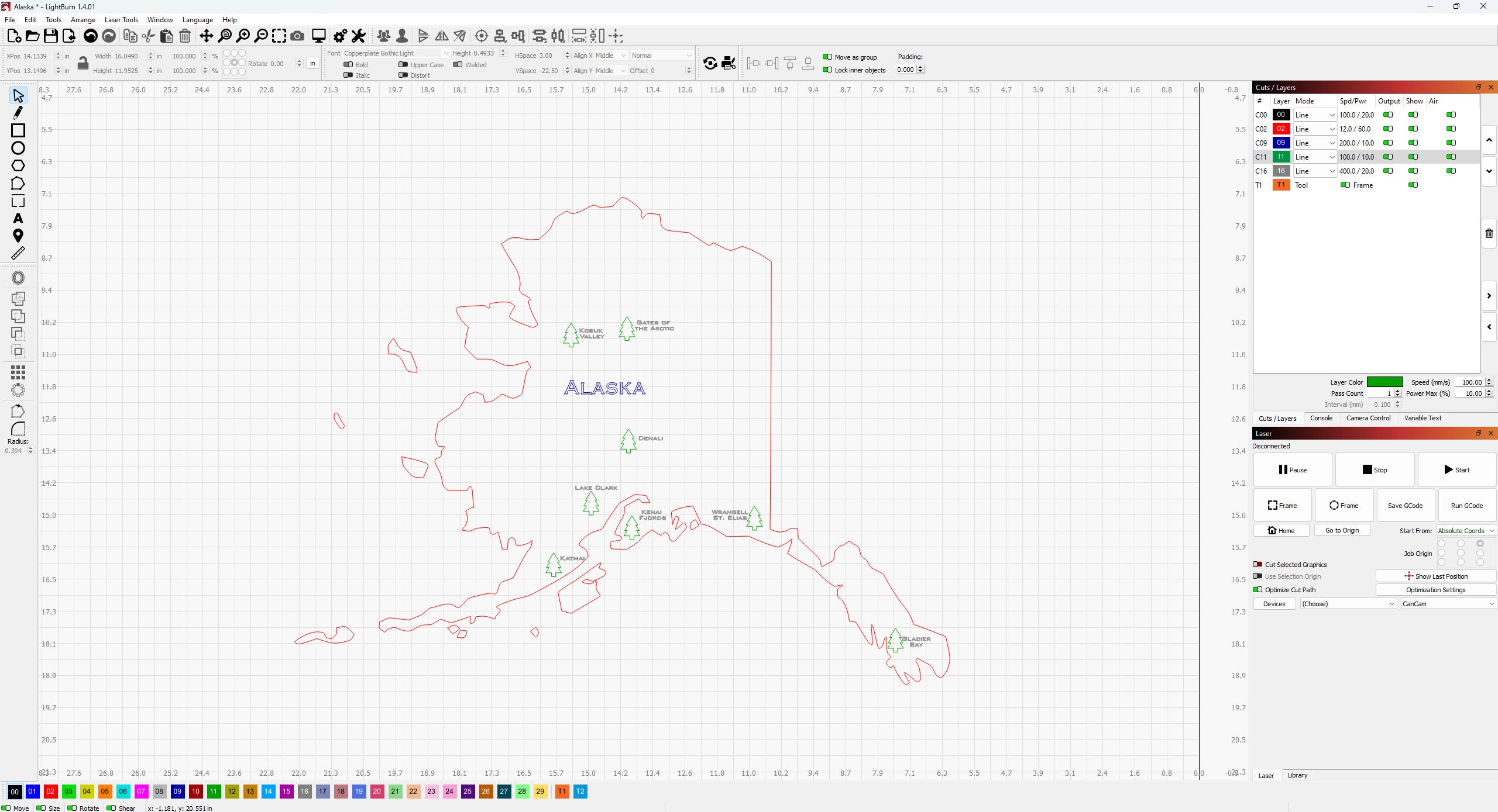 Alaska National Parks Map Svg, Dxf, Lightburn, Ai File - Etsy