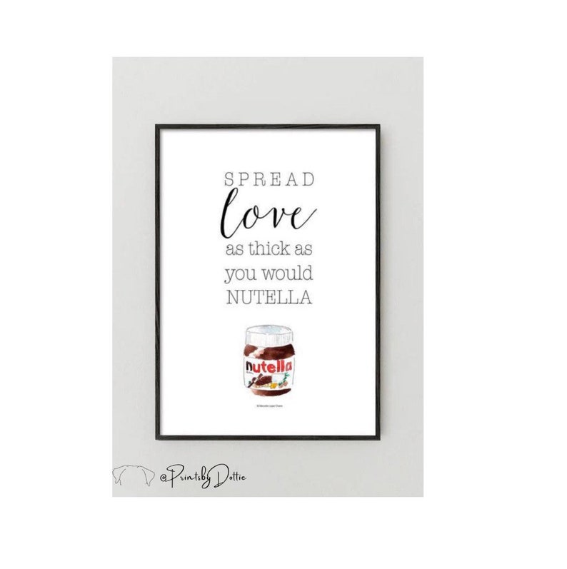 Nutella Digital Print - Etsy