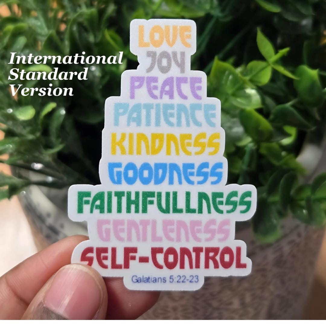 Fruit of the Spirit Vinyl Sticker - KJV or ISV Bible Verse Decal ...