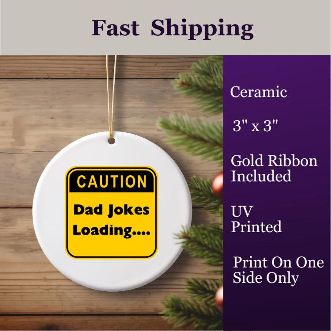 Dad Jokes Loading Ceramic Ornament – Funny Christmas Gift for Dad - Etsy