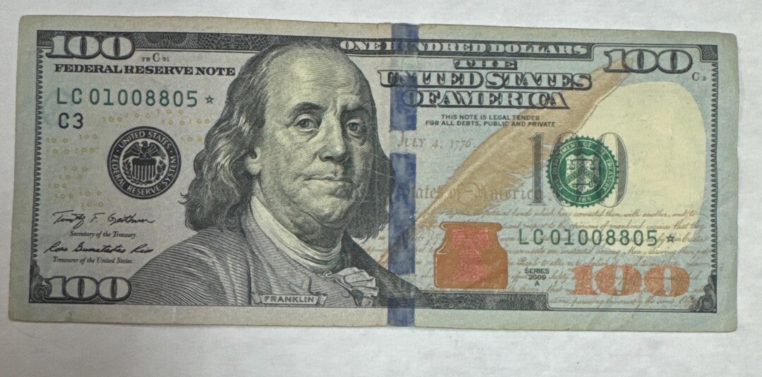 2009 A 100 Dollar Star Note, 2009 A One Hundred Dollar Star Note ...