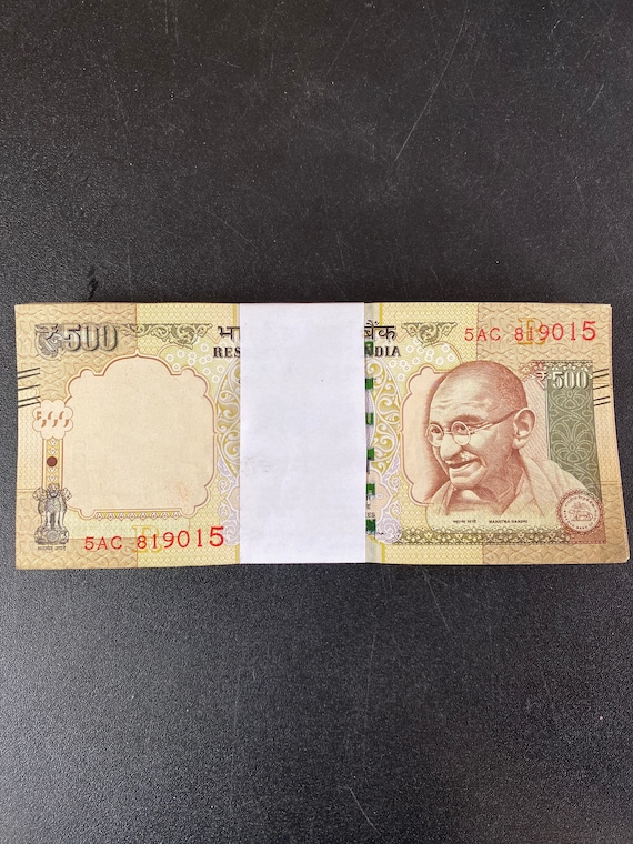 50000 Indian Rupees: 100 X 500 India Banknotes Gesara - Etsy