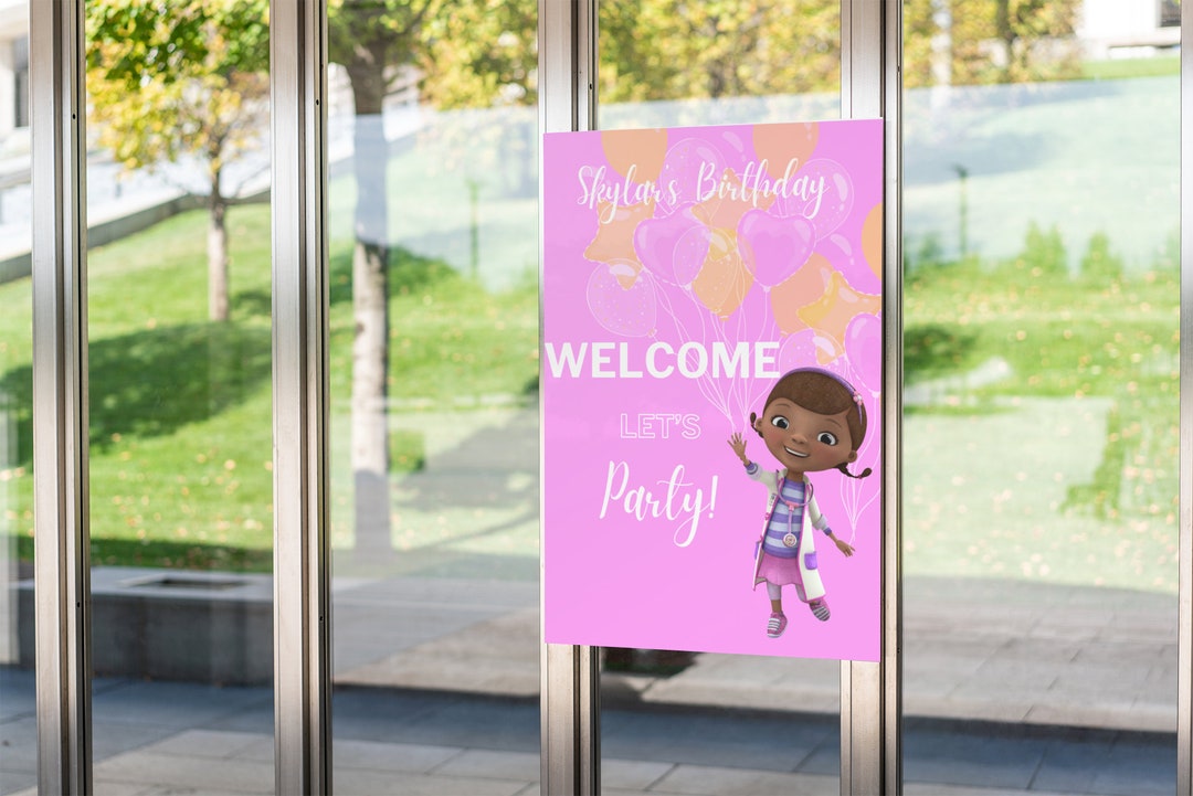 Editable Doc Mcstuffins Birthday Party Welcome Sign - Etsy