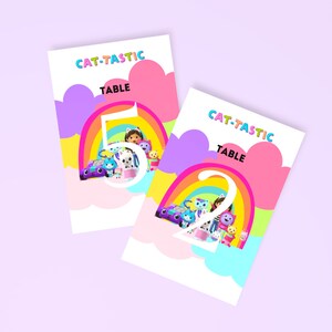 Editable Gabby's Dollhouse Birthday Table No 1-5 Cards - Etsy