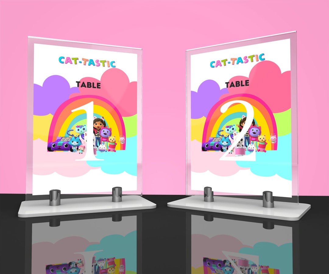 Editable Gabby's Dollhouse Birthday Table No 1-5 Cards - Etsy