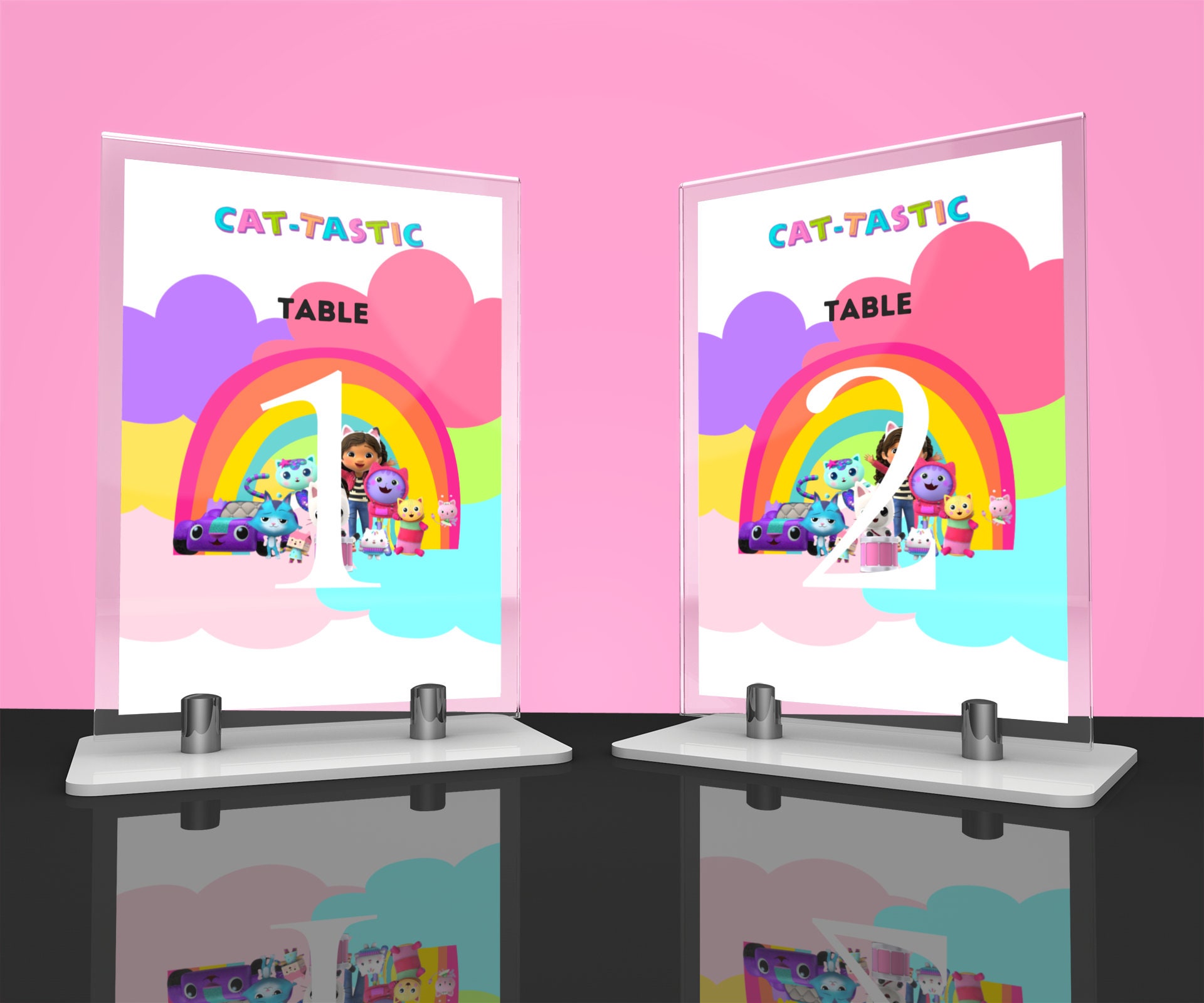 Editable Gabby's Dollhouse Birthday Table No 1-5 Cards - Etsy